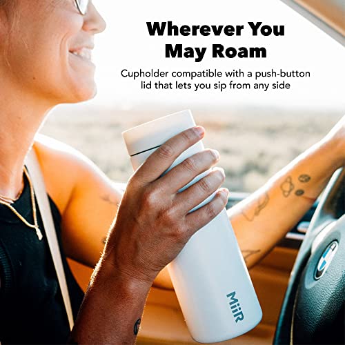 MiiR, 360 Traveler, Stainless Steel Double-Wall Vacuum Insulated Tumbler, Black, 16 Fluid Ounces