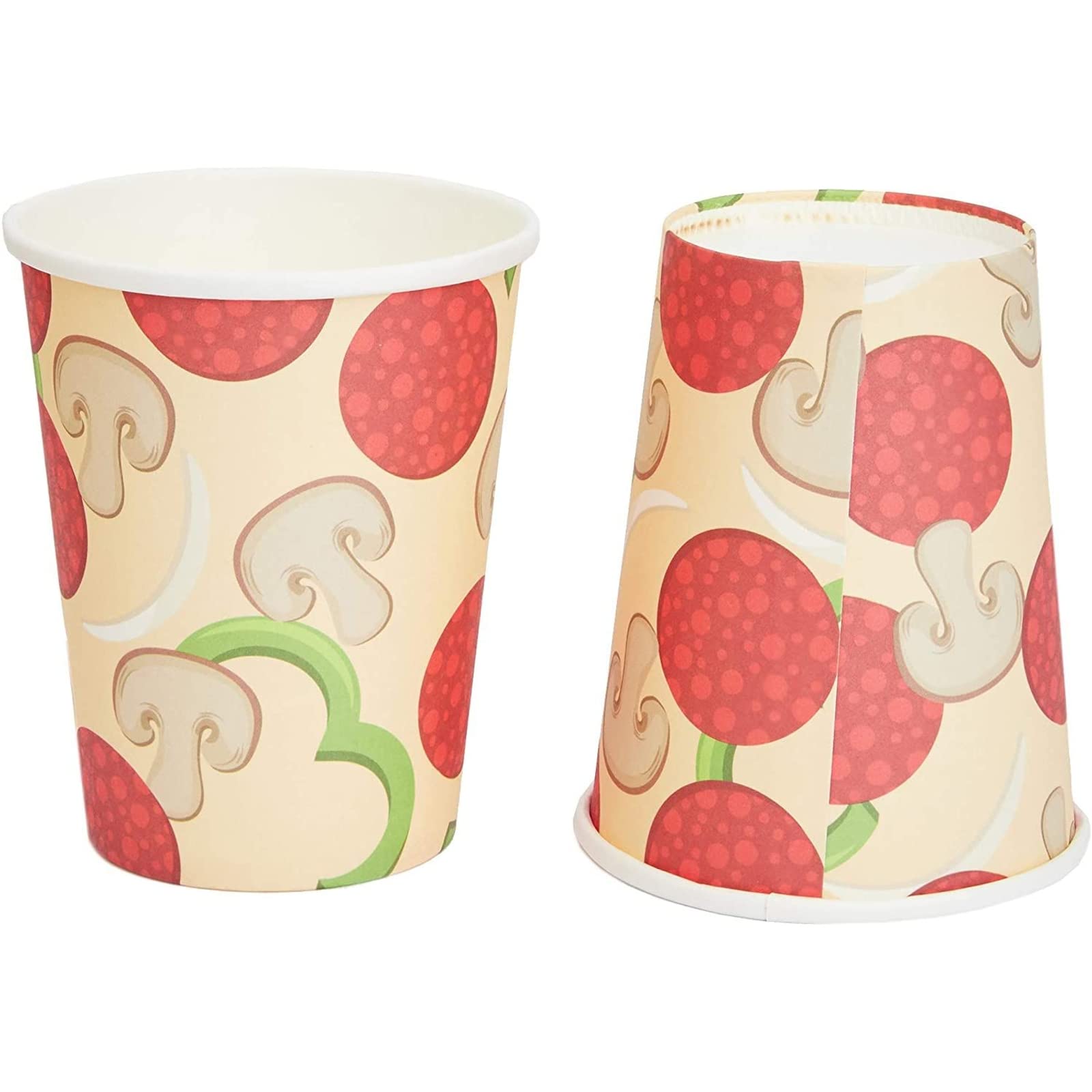 BLUE PANDA Pizza Party Supplies Kit, Includes Plates, Napkins and Cups (Serves 24 Guests)