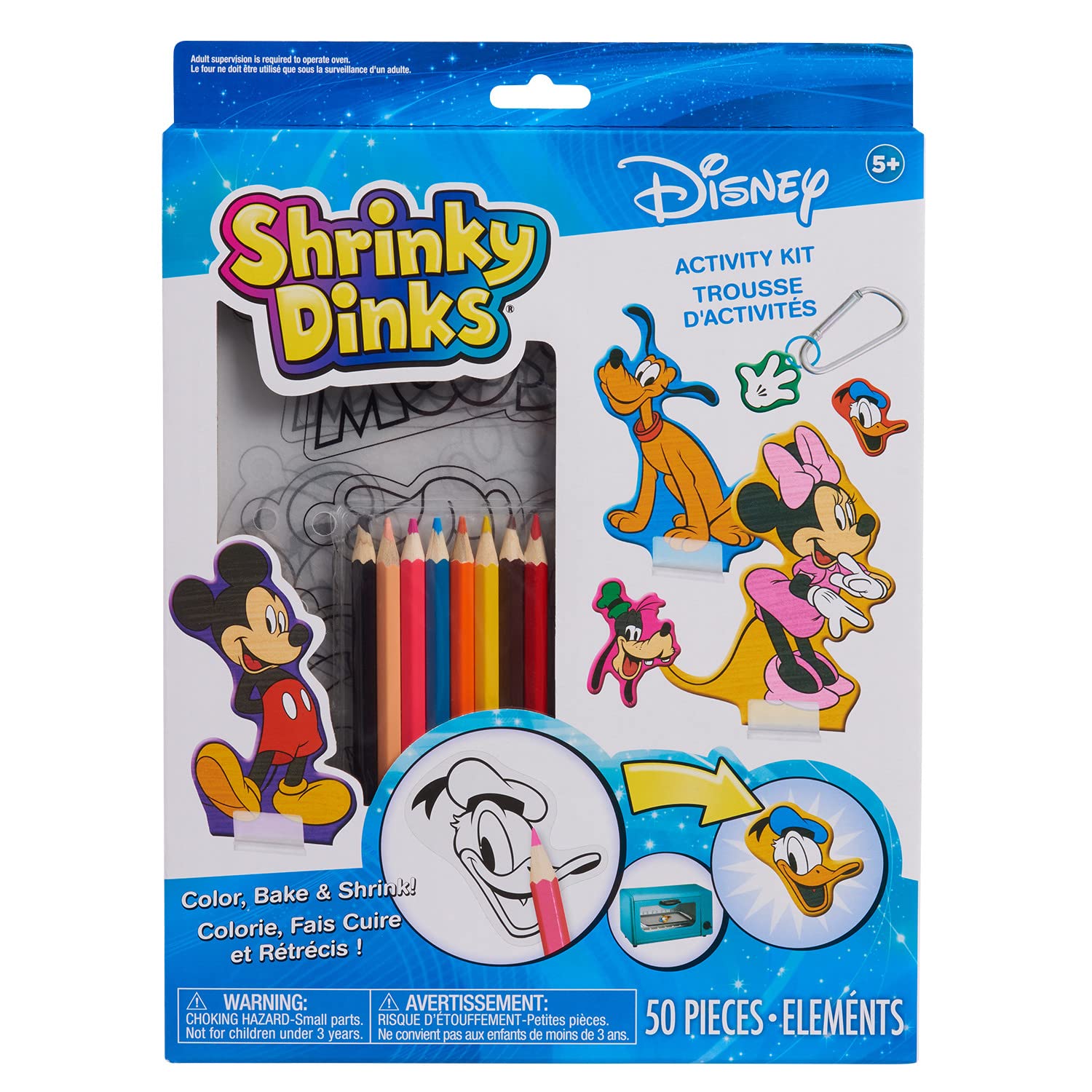 Shrinky Dinks Disney Classics Kit, 15 Pre-Printed Shrinky Dinks Sheets, Kids Toys for Ages 5 Up by Just Play