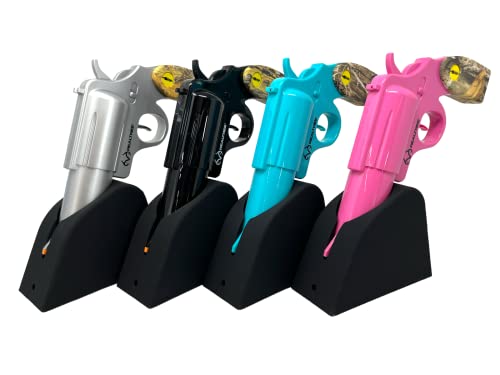 Realtree® Electric Gun Wine Bottle Opener - Open your Wine Bottle Fast with this New Corkscrew - Great Gift for Gun Enthusiasts and Wine Lovers. Foil Cutter and Charging Base Included. (Black)