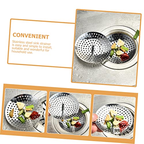 CIYODO 6pcs Sewer Filter Stainless Strainer Sink Drain Basket Kitchen Sink Strainer Sink Strainers for Kitchen Sink Stainer Steel Strainer Bath Sink Filter Screen Stainless Steel Metal
