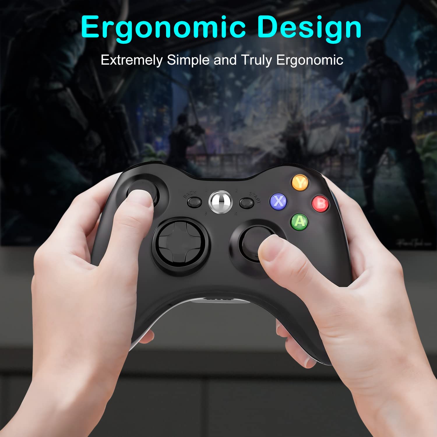 BELOPERA Wireless Controller for Xbox 360 -Black