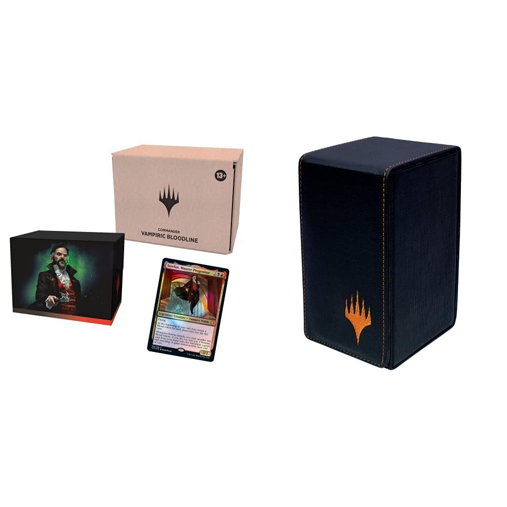 MTG Vow Commander Deck– Vampiric Bloodline (Black-Red) + Ultra Pro Premium Alcove Tower Deck Box