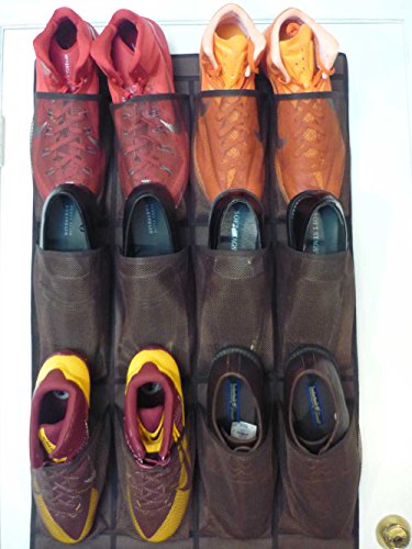 Roomganize Large Shoe Organizer, Sneaker Rack, for Men's Big Shoes (Bison Brown)