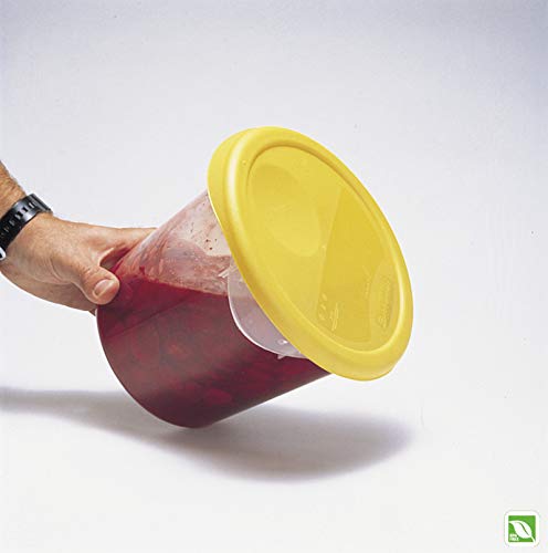 Rubbermaid Commercial Products Plastic Round Food Storage Container with Bail Handle for Kitchen/Food Prep/Storing, 22 Quart, Clear, Container Only (FG572924CLR)