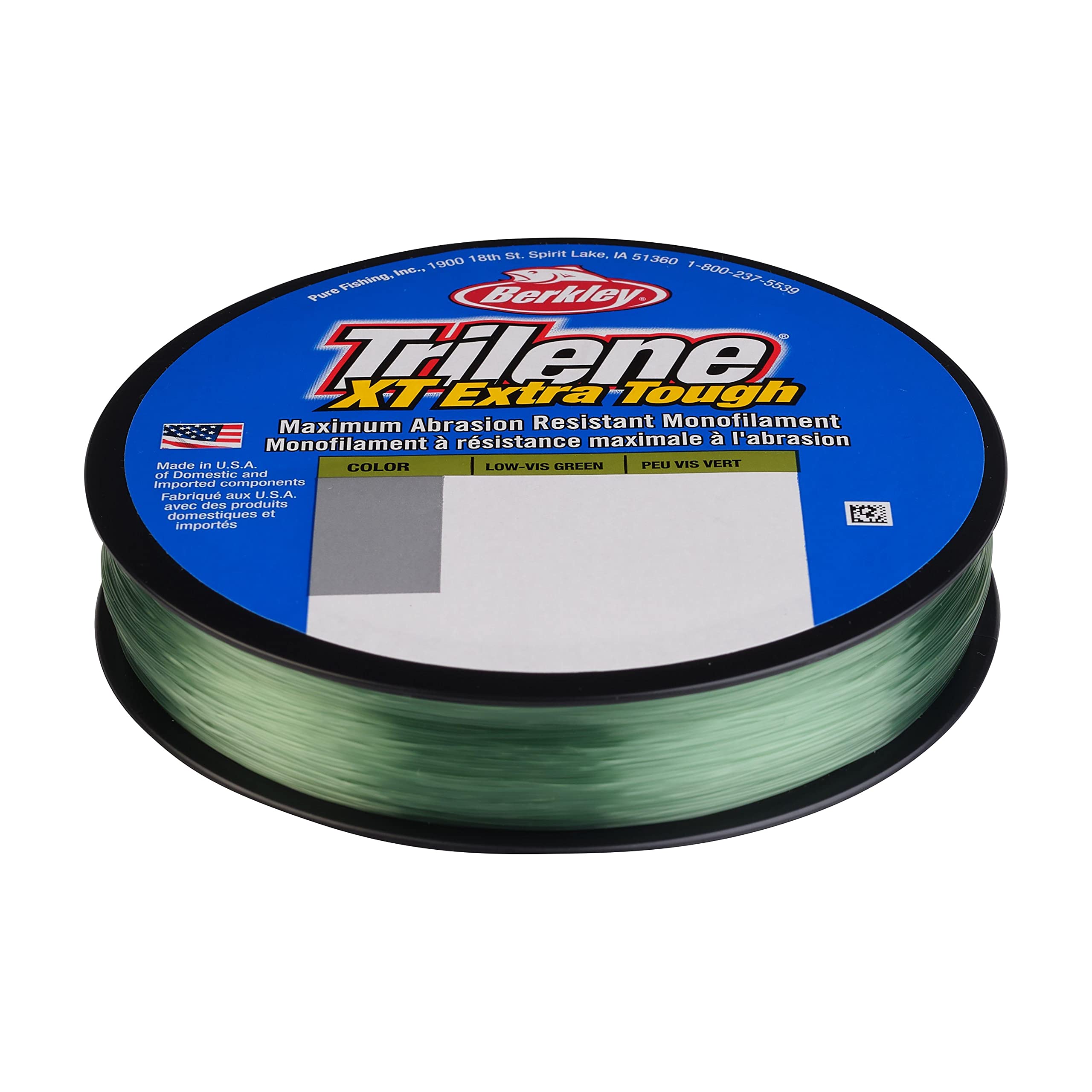 Berkley Trilene® XT®, Low-Vis Green, 4lb | 1.8kg, 330yd | 301m Monofilament Fishing Line, Suitable for Saltwater and Freshwater Environments