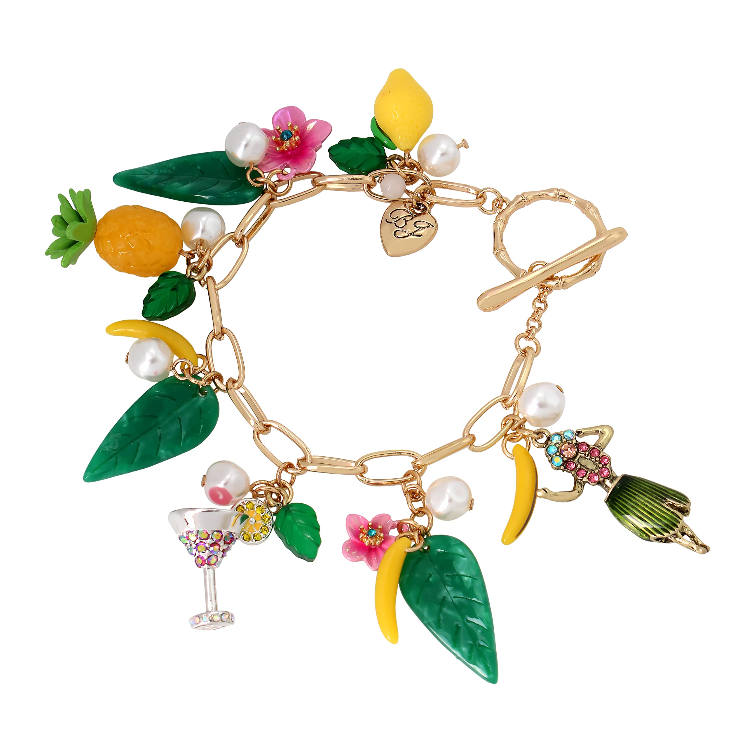 Betsey Johnson Island Charm Bracelet MULTI