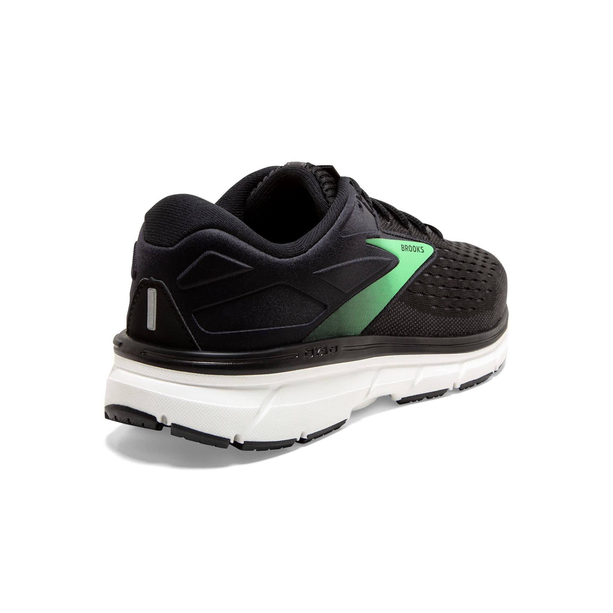Brooks Women's Dyad 11 Running Shoe - Black/Ebony/Green - 6.5 Medium