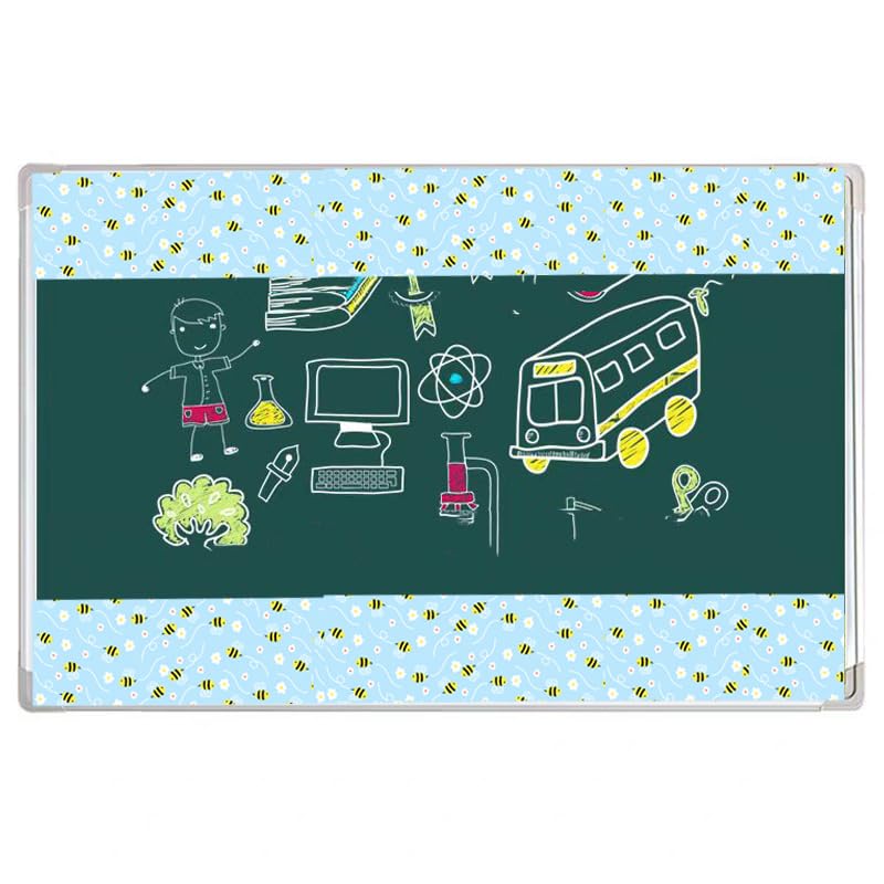 Blue Bee Bulletin Board Borders Back-to-School Decoration Borders 36FT Classroom Rainbow Straight Pencil Bulletin Borders Strips for Photo Wall,Desks,Bulletin Board,White Board Décor