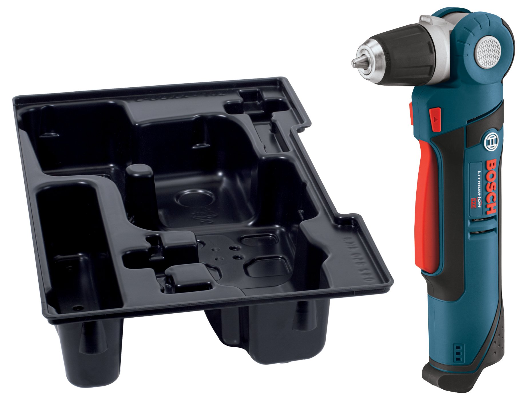 BOSCH PS11BN 12-Volt Max Lithium-Ion 3/8-Inch Right Angle Drill/Driver with L-BOXX Exact-Fit Tool Insert Tray , Blue