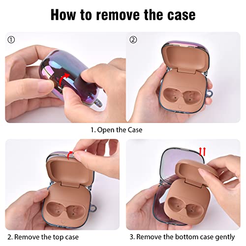 Beats Fit Pro Case Cover, Filoto Hard Case for Apple Beats Fit Pro 2021 Shockproof Protective Earbuds Case with Keychain Accessories for Men Women(Purple)