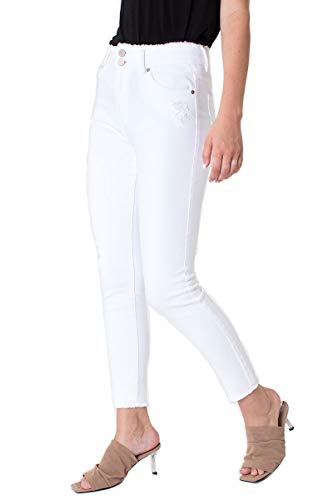 Kancan Women's High Rise Ankle Skinny Jeans - KC7317 (White, 11/29)
