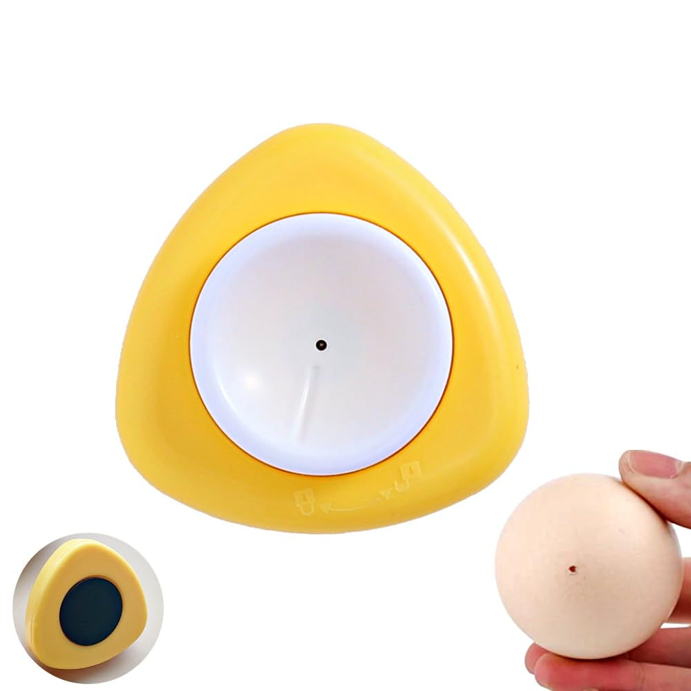 ChaLeeMoo Egg Piercer for Raw Eggs, Stainless Steel Egg Poker for Boiling Eggs, Great Eggshell Peeler Tool to Get Good Hard Boiled Eggs, Egg Hole Puncher Pricker with Retractable Pin, Black