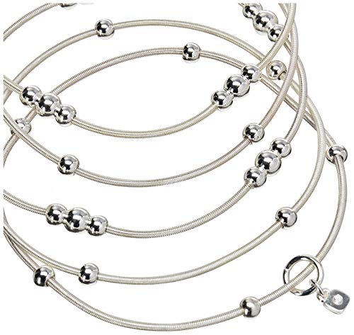 NINE WEST Women's Ignite The Night Silvertone 5 Row Stretch Bracelet