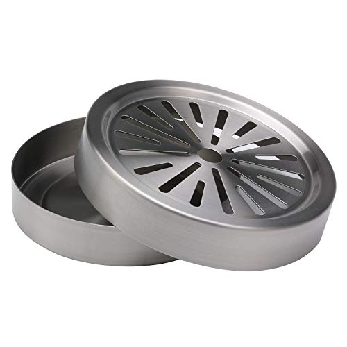 Service Ideas DT6BS Drip Tray, Round, Brushed, Stainless Steel, 6"