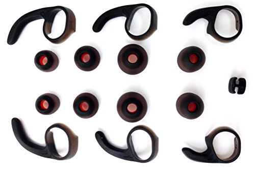 Set OEM 6 EarGels and 6 EarWings for Jabra Rox Wireless Bluetooth Headset Ear Buds Ear Gels Stabilizers Eargels Earbuds Eartips Earstabilizers Replacement