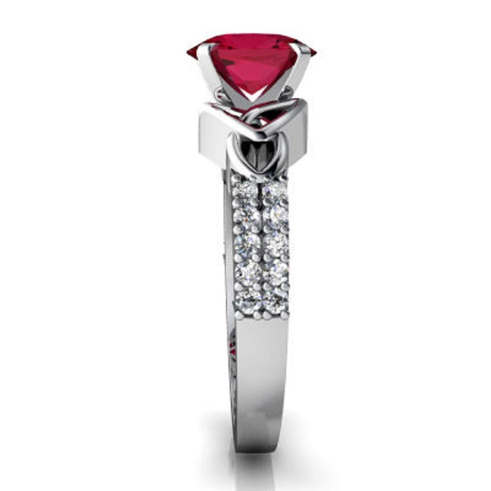 Ashaartjewels Celtic Ring 1.15 CTW Red Ruby Emerald & CZ Diamonds 14K White Gold Fn (10)