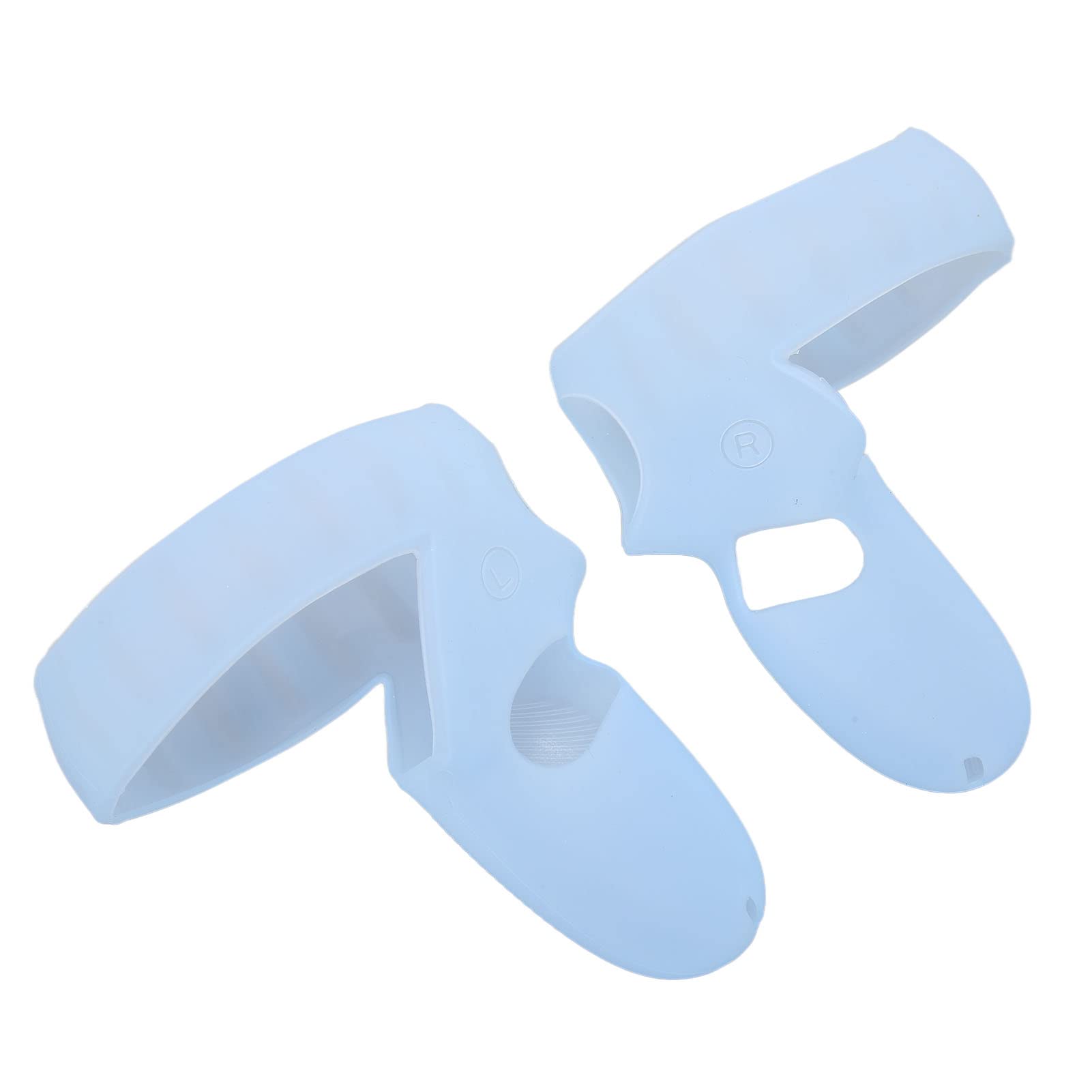 ASHATA 2Pcs VR Handle Protective Cover Controller Grip Cover for Oculus 2 Anti Slip Anti Scratch Protective Skin Silicone(Clear Blue)