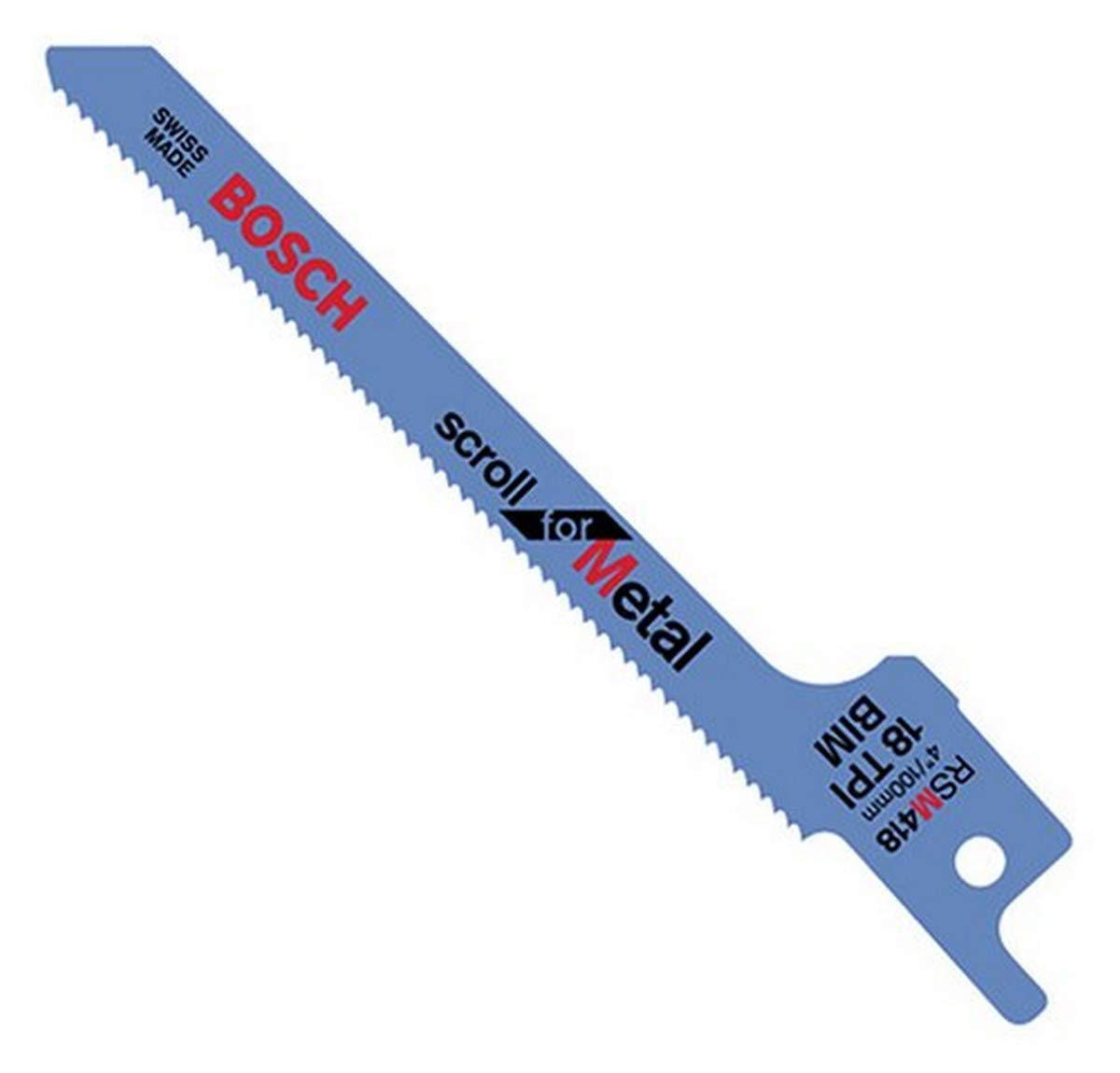 BOSCH RSM418 5-Piece 4 In. 18 TPI Scroll for Metal Reciprocating Saw Blade