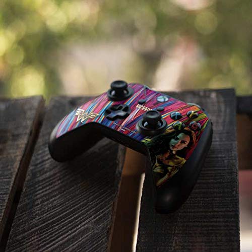 Skinit Decal Gaming Skin Compatible with Xbox One S Controller - Officially Licensed Warner Bros Wonder Woman Color Blast Design