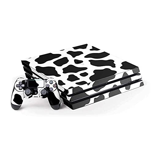 Skinit Decal Gaming Skin Compatible with PS4 Pro Console and Controller Bundle - Officially Licensed Originally Designed Cow Print Design