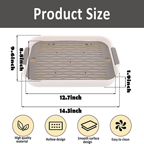 kathson Rabbit Litter Box Guinea Pig Training Litter Box Pet Toilet Potty Tray Small Animals Small Corner Litter Pan for Bunny Hamster Ferret Chinchilla Hedgehog(Writer)