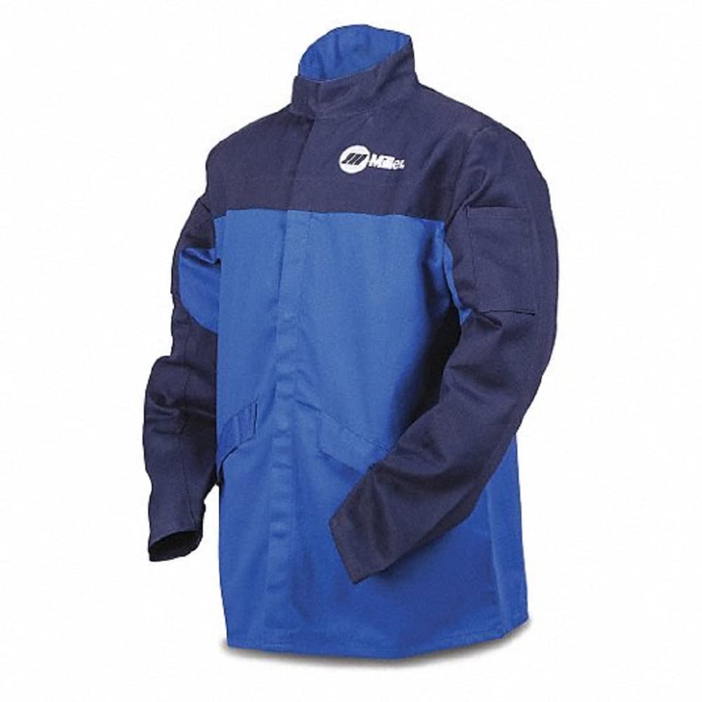 MILLER ELECTRIC Welding Jacket,Royal/Nvy,Ctn INDURA,XL