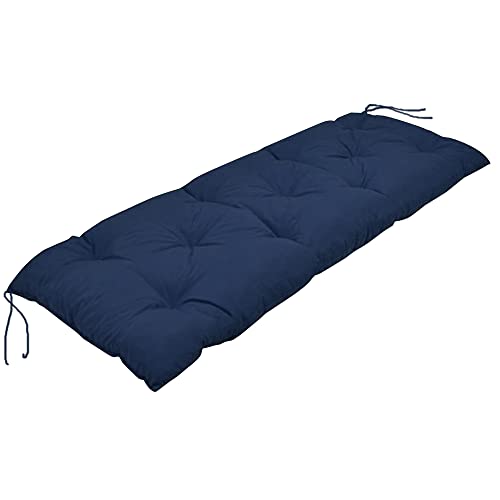 Yddsky Waterproof Indoor/Outdoor Garden Bench Seat Cushions,Thicken Patio Bench Soft Rocking Chairs Pad Lounger Seat for Wicker Loveseat Settee(59 X 19.6 in,Navy)