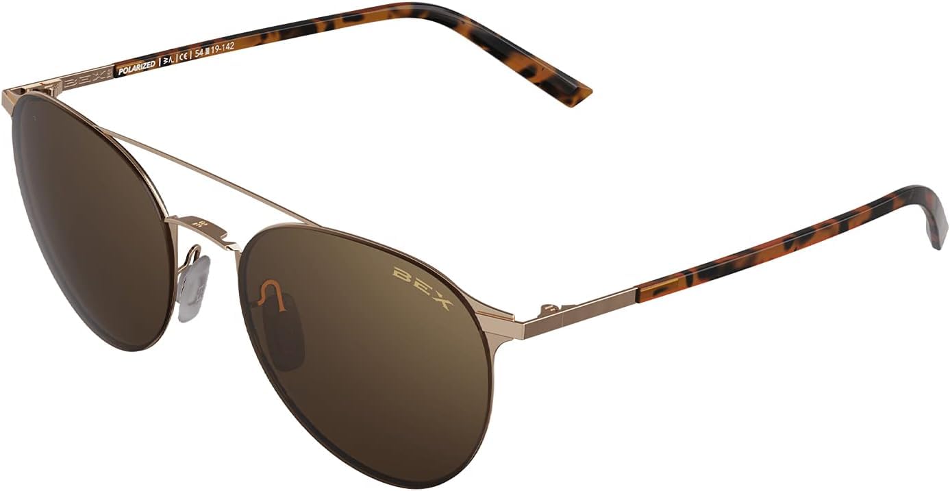 BEX Demi Gold and Brown Sunglasses