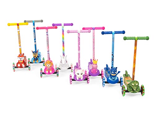 Dimensions Unicorn Kick Scooter for Kids, Self-Balancing 3 Wheeled Light Up Scooter with Extra Wide Anti-Slip Deck, Rear Brake, Lean to Steer, Lightweight Design, for Kids 3 and up, 75 LB Limit