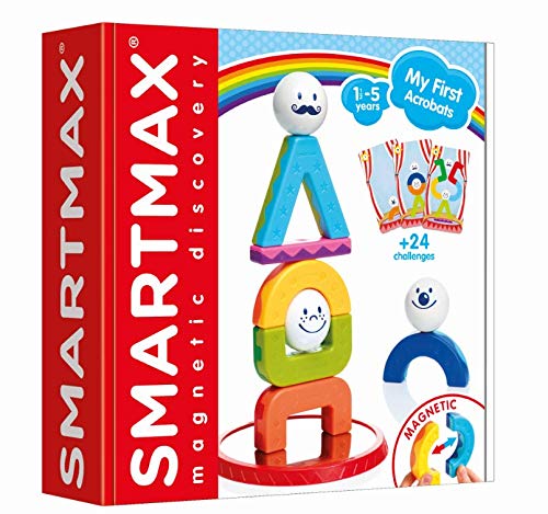 SmartMax My First Acrobats STEM Magnetic Toy with Building Challenges for Ages 1.5-5