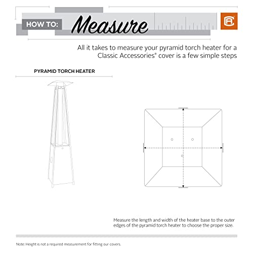 Classic Accessories Water-Resistant 21 Inch Pyramid Torch Patio Heater Cover, Patio Furniture Covers