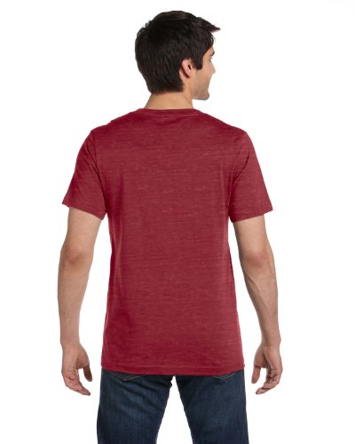 Bella + Canvas Unisex Jersey Short-Sleeve V-Neck T-Shirt XL MAROON MARBLE