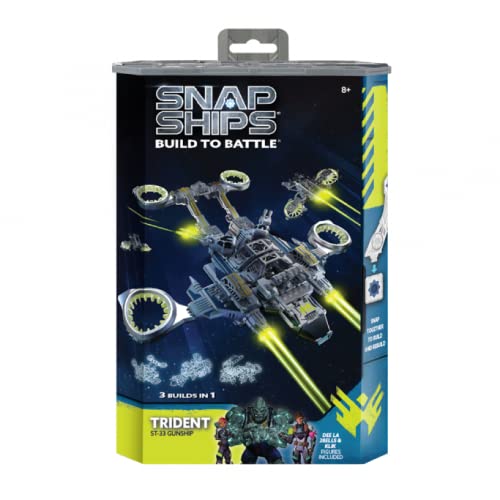 Snap Ships — Trident ST-33 Gunship — Building Construction Toy for Custom Building and Battle Play — for Ages 8+