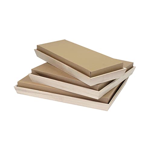 Noah39 Heavy Duty Wooden Tray (Case of 10), PacknWood - Biodegradable Serving Wood Table Trays (17" x 13" x 1.5") 210WOODTRAY39