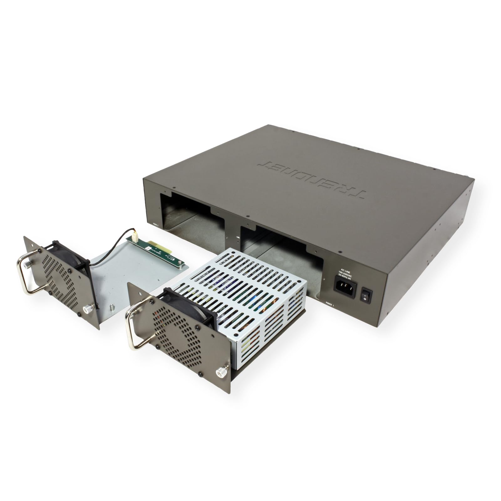TRENDnet 16-Bay Fiber Converter Chassis System, Hot Swappable, Housing for up to 16 TFC Series Media Converters, Fast Ethernet RJ45, RS-232, SNMP Management Module, Lifetime Protection, TFC-1600