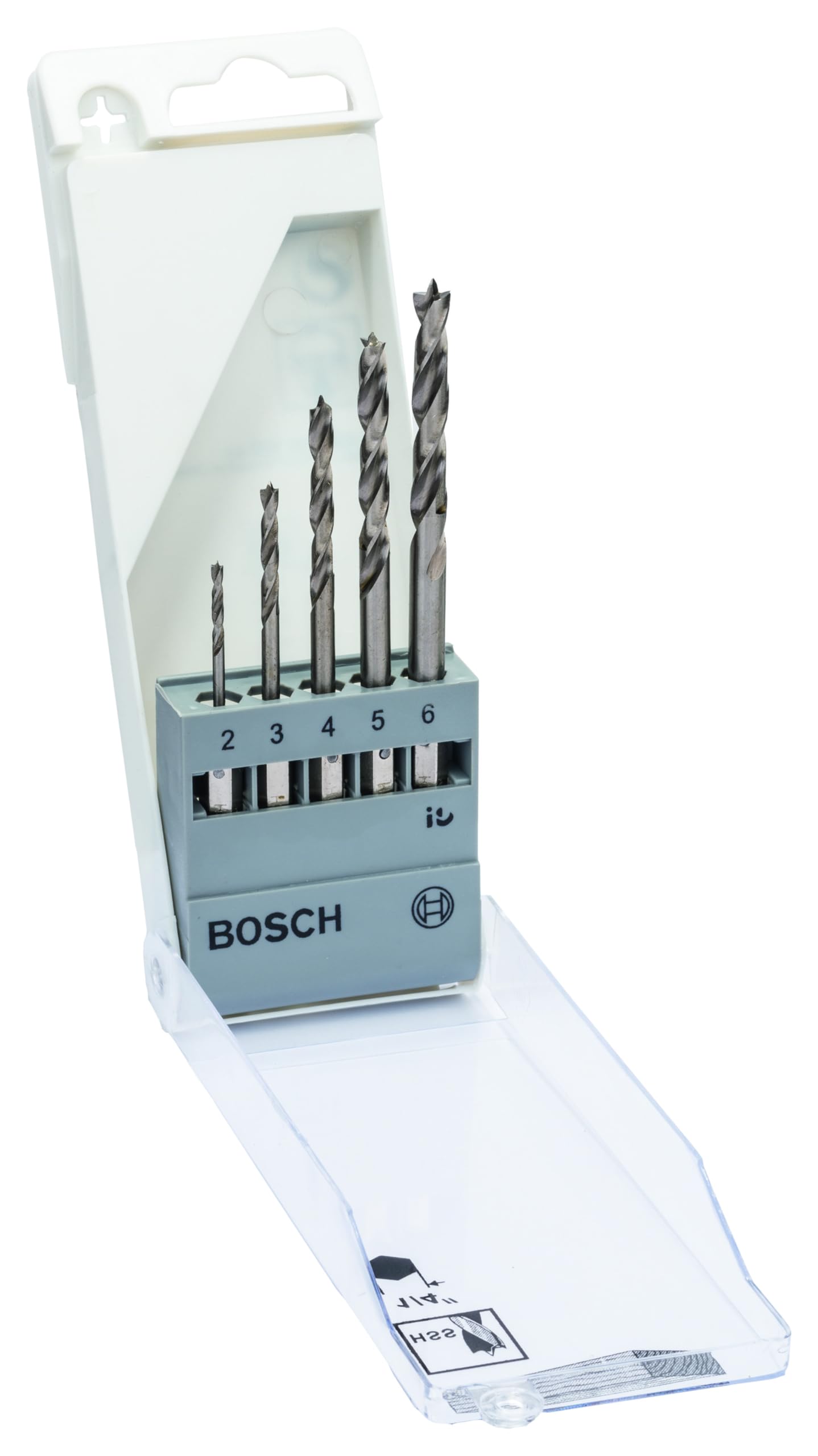 Bosch Wood Drill Set 3 Tips 2, 3, 4, 5, 6mm