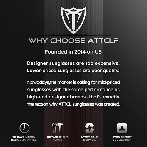 ATTCL Men's Retro Metal Frame Driving Polarized Sunglasses For Men 18587black