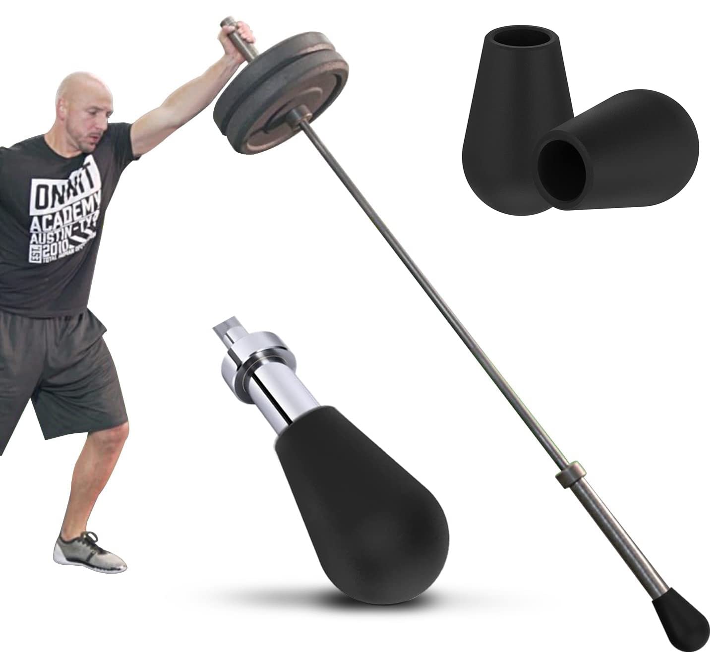BoomBa 2PCS EVA Exercise Landmine Attachment for Barbell - Presses, Rows, Rotation, Split Squats, Lumberjacks and More Jack Pad