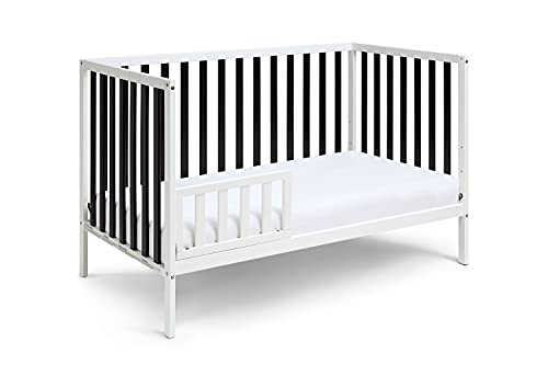 Baby Cache Deux Remi Island 3-in-1 Convertible Crib (Do Re Me) White & Black