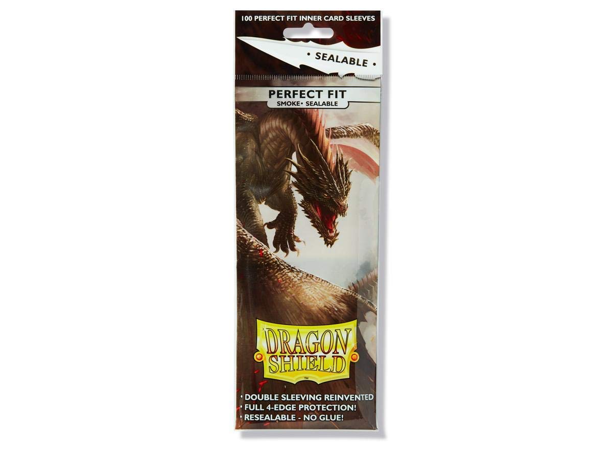 Dragon Shield 100 Standard Size Smoke Resealable Sleeves (10 Packs)