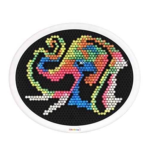 Lite Brite Oval High Definition - Light Up Toy β 650 Mini Pegs, 8 HD Design Templates, Great Gift for Girls and Boys Ages 6+