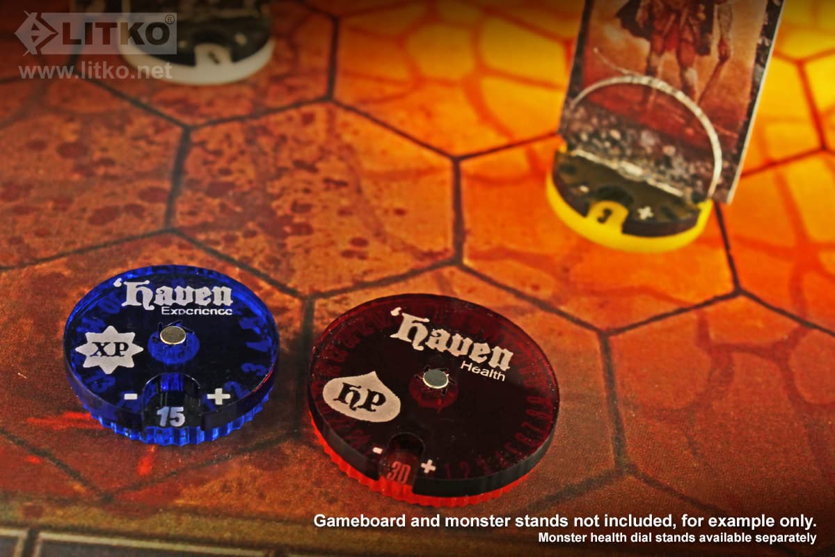 LITKO Character Health & Experience Dials Compatible with Gloomhaven Board Game (2)