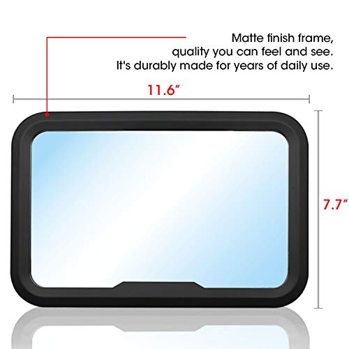 Baby Car Mirror Safety Monitor Child for Rear Facing with Wide Crystal Clear View Shatterproof, Fully Assembled, Crash Tested and Certified