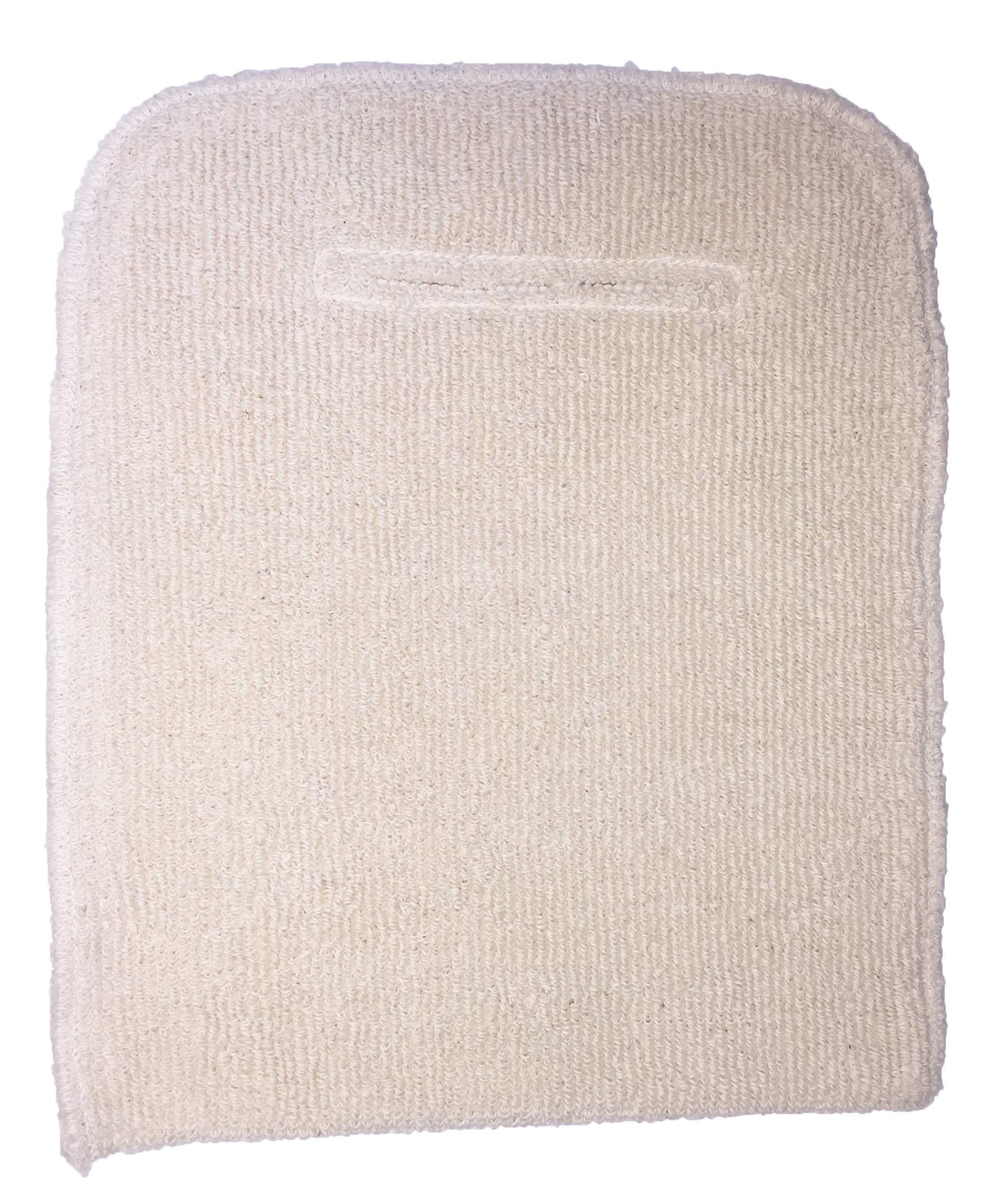 Golden Protective Services Outlet Cotton Loop, 10" x 11" Cream Oven Pad with Handslot, Heavy Weight Terry Cloth, 500 Degree Temp Rating