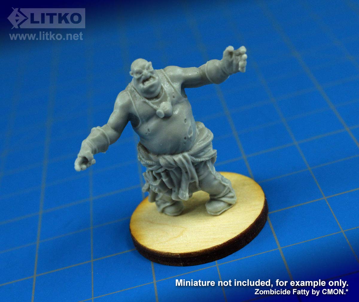 LITKO Miniature Base Set | Role-Playing Games | Laser-Cut 3mm Plywood | 3mm Baltic Birch Plywood | 25 Pack | Circular (30mm)