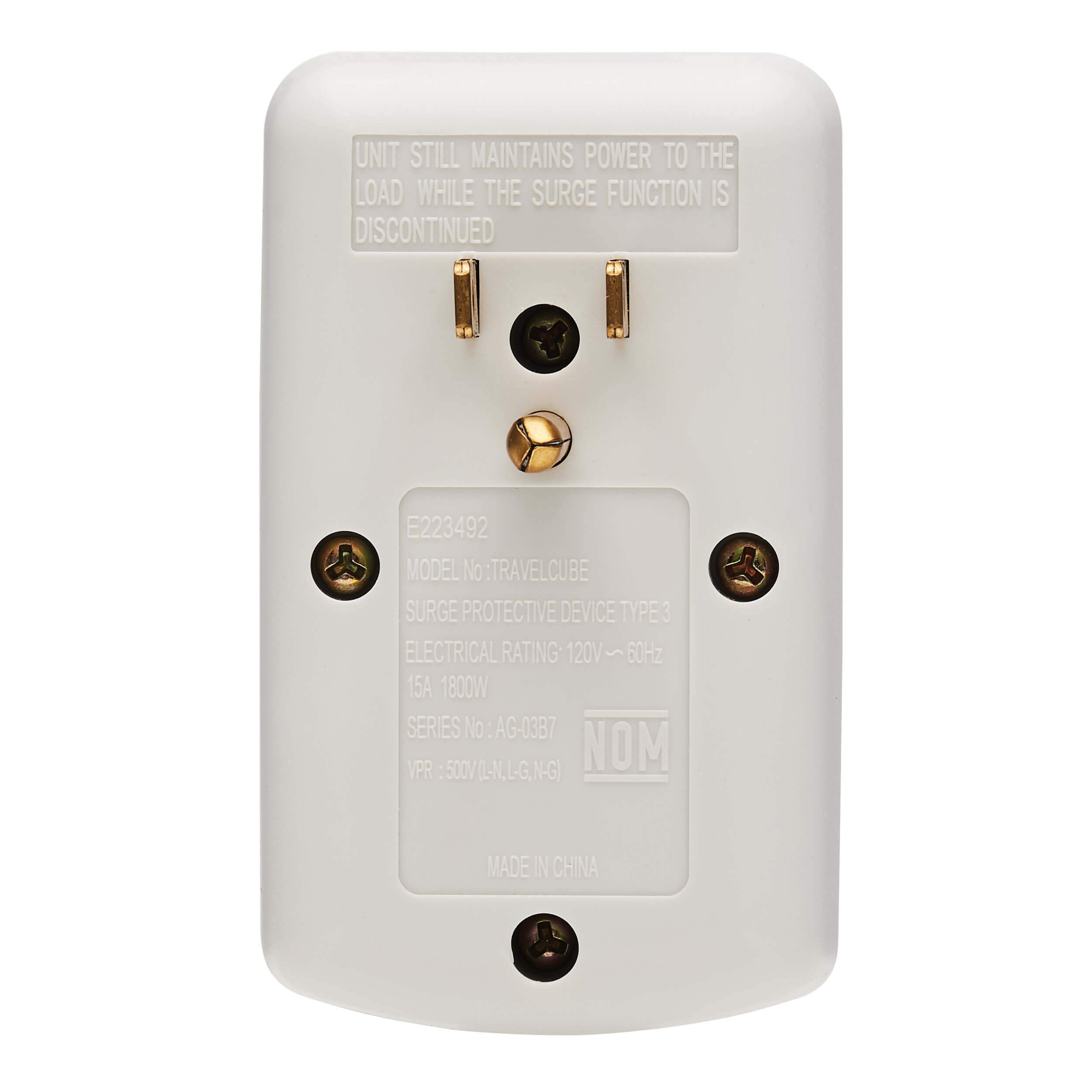 Tripp Lite 1 Outlet Portable Surge Protector Power Strip, Direct Plug in, Tel/Modem Protection