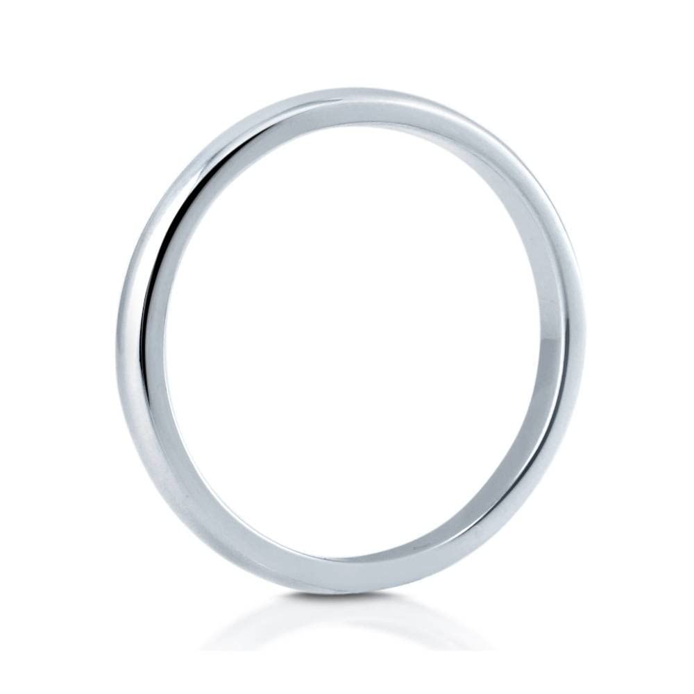 BERRICLE Sterling Silver Wedding Rings Band for Women, Rhodium Plated Size 8