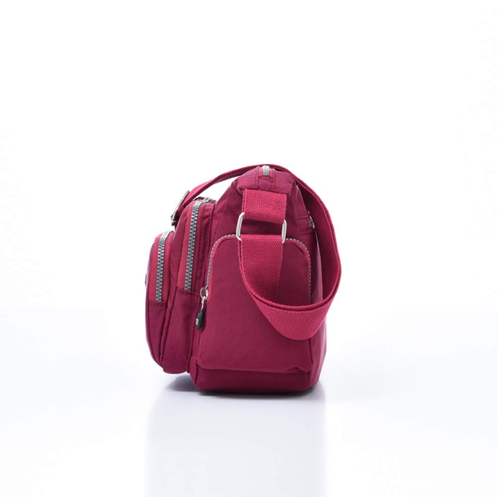 MINTEGRA Crossbody Bag for Women Anti-theft RFID Card Slot Multi Pocket Shoulder Bag Nylon Lightweight Messenger Bag