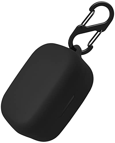 Geiomoo Silicone Case Compatible with Bang Olufsen Beoplay EX, Protective Cover with Carabiner (Black)